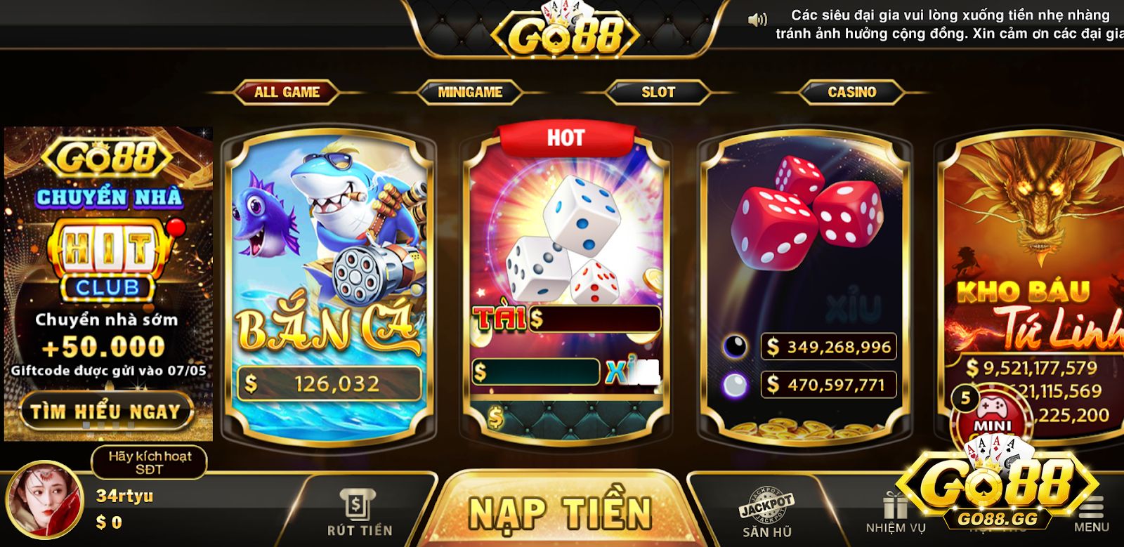 Giới thiệu Go88 - Cổng game được yêu thích hàng đầu